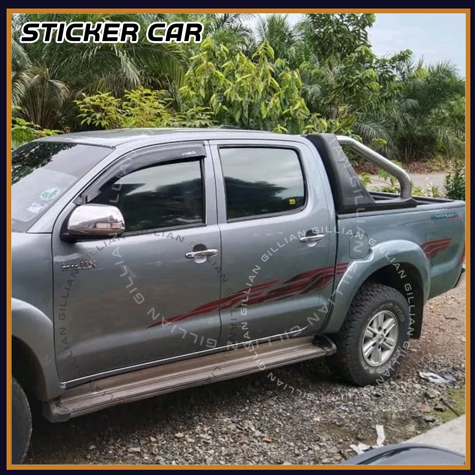Toyota Hilux Sticker Body Car Side Pintu Lining Accessories Vigo Revo ...