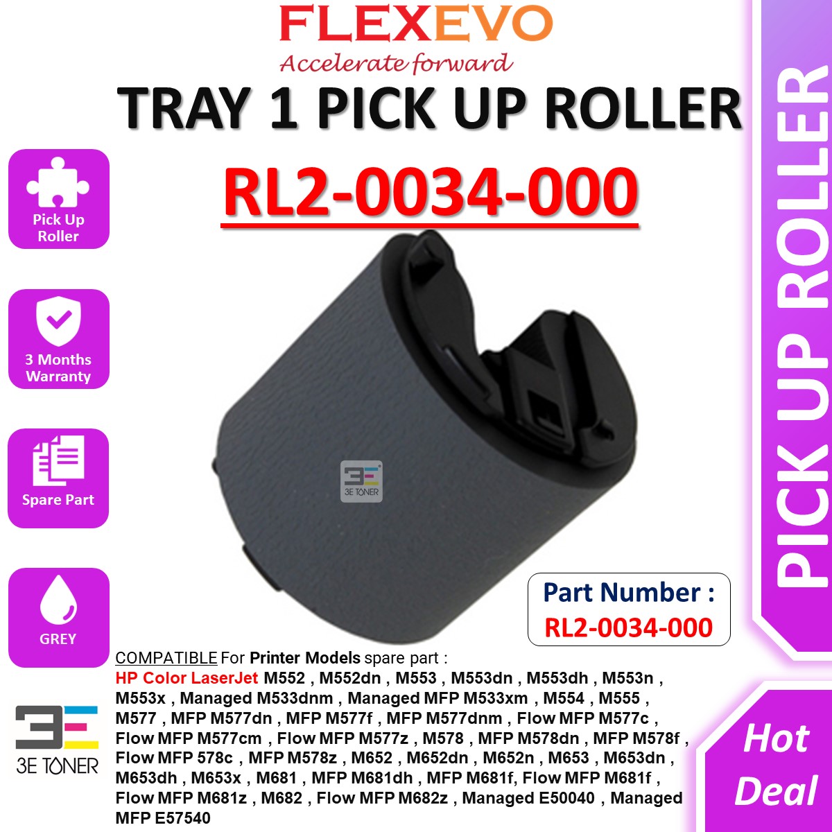 Pick Up Roller RL2-0034 RM2-0062 Separation Roller RL2-0079 Separation ...