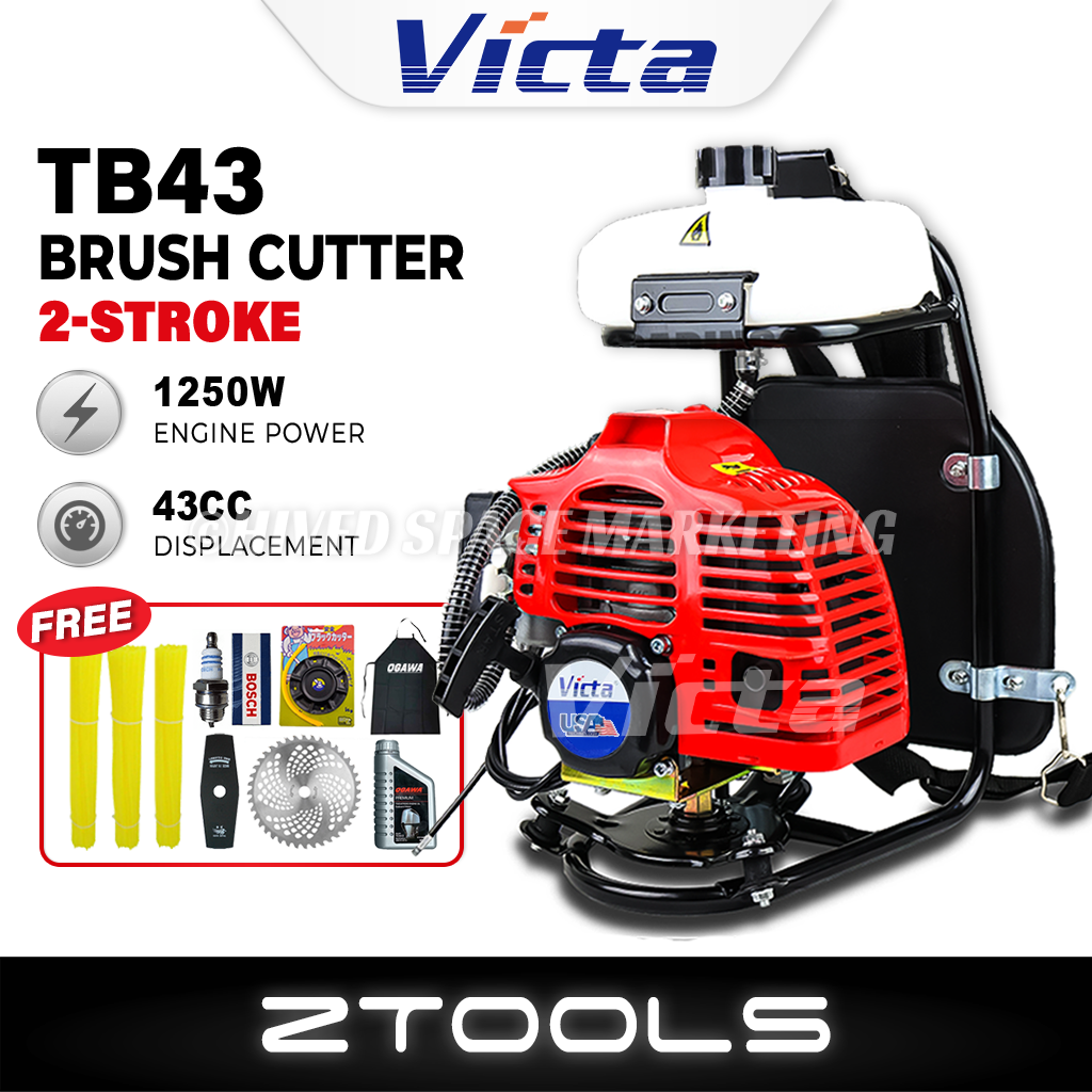 (USA) Victa TB43 Brush Cutter 43cc 2-Stroke Petrol Engine Grass Cutter ...
