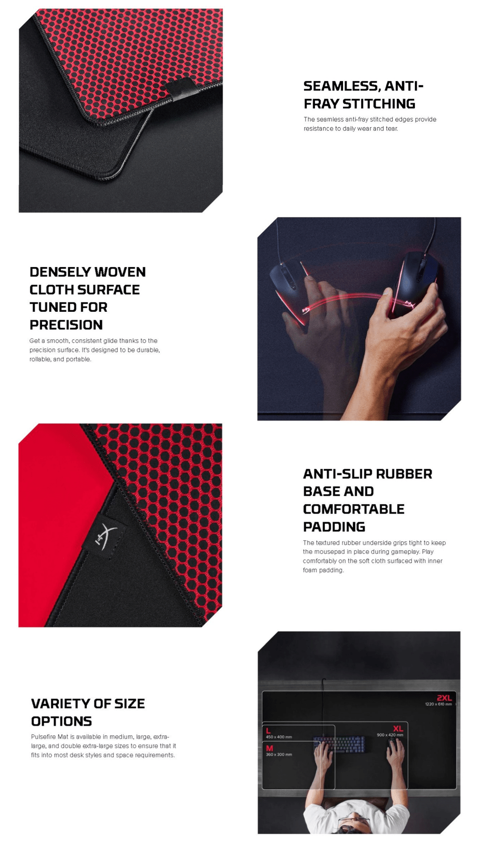 HyperX Pulsefire Mat Gaming MousePad (M/L/XL) | Shopee Malaysia