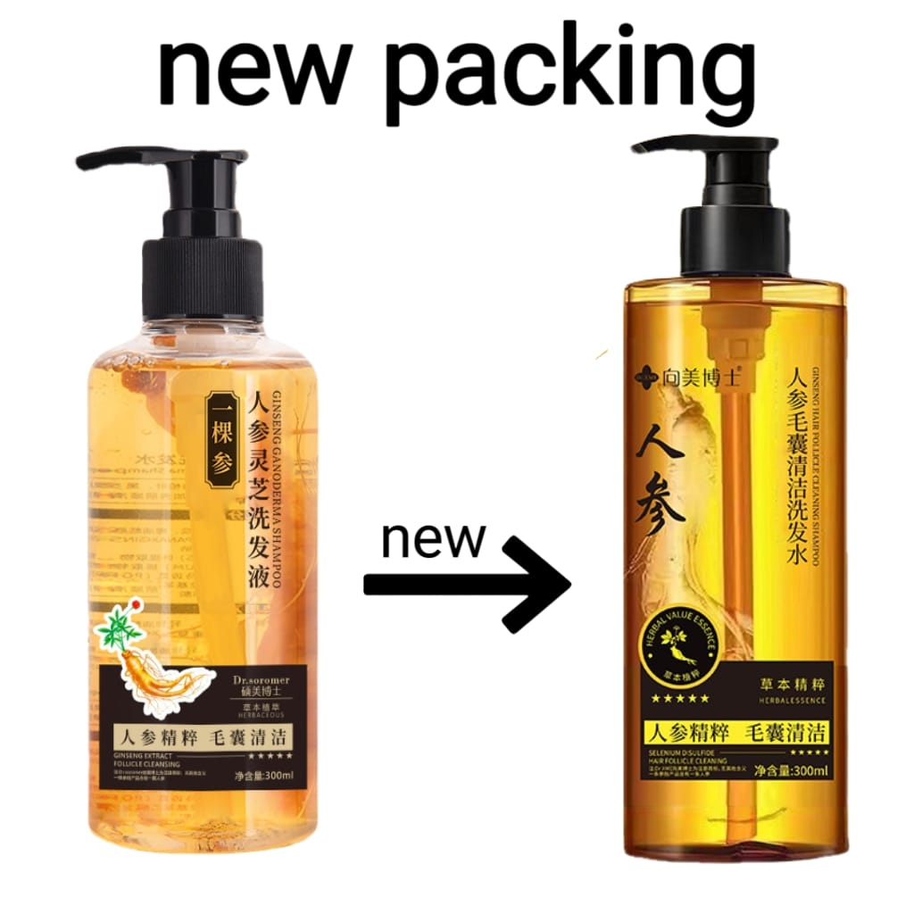 (BUY 1 FREE 1)Ginseng Polygonum Black Ganoderma Multiflorum Hair Shampoo Repair Dry Damaged Anti ...