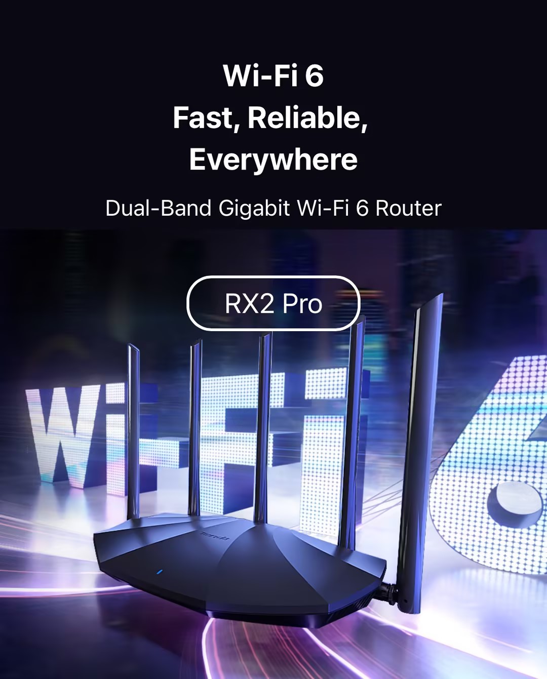 Tenda RX2 Pro AX1500 WiFi 6 Router Dual Band Gigabit Quad-core Wireless Router Support Ap Mode ...