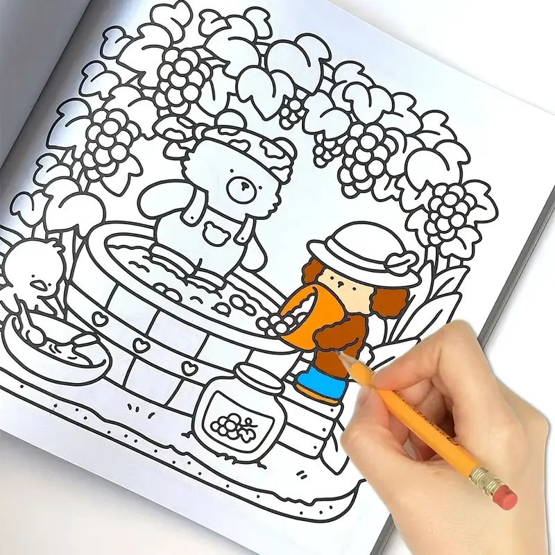 🌟20 Styles🌟 Colouring Book for Kid Healing Coloring Book for adult buku ...