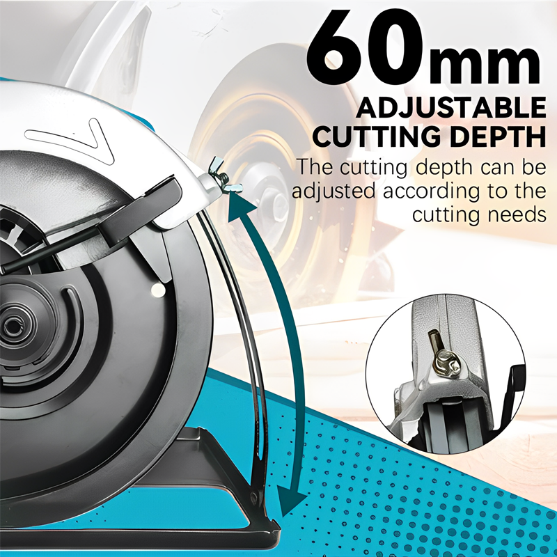 REAIM 5806B Circular Saw Wood Plastic Cutter 1400W 7 1/4” 185mm Blade ...