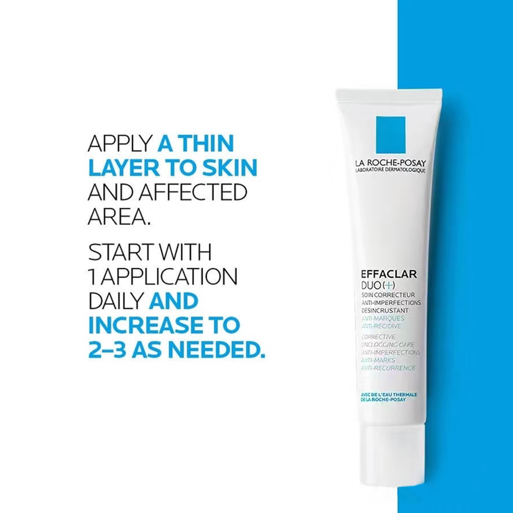 Lrp Effaclar Duo+ 40ml，Acne Spot Treatment Oily Acne-Prone Skin ...
