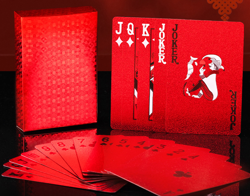Premium Gold poker Waterproof Plastic Foil Luxury Poker Card Playing ...