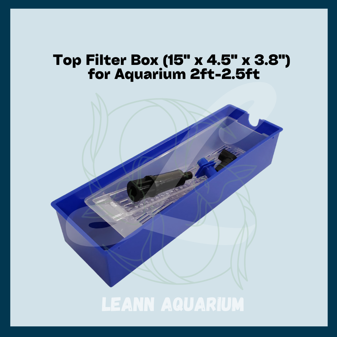 🔥NEW🔥 Blue Top Filter Box (15" x 4.5" x 3.8") for Aquarium 2ft-2.5ft ...