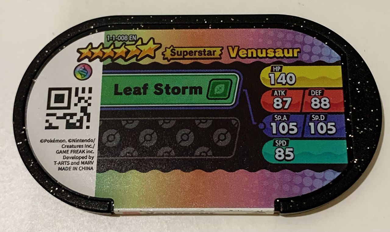 Pokemon Mezastar Ver.01 Malaysia 1-1-008 Venusaur 6⭐ Super Powerful ...