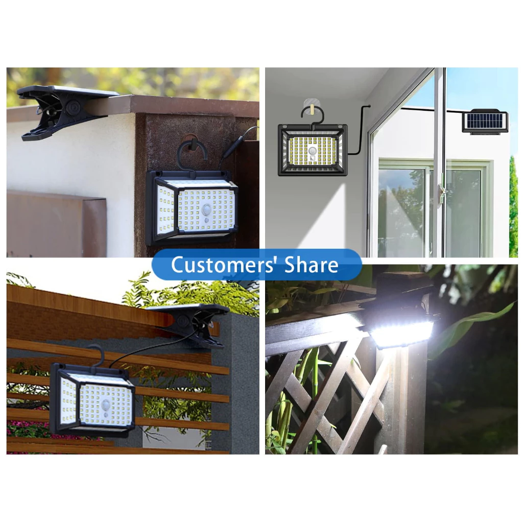 Solar Wall Light Lampu Solar Split Clip IP65 Motion Sensor Light Lampu ...