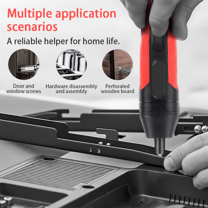 Mini Cordless Screwdriver Set 38Pcs USB Charging Electric Hand Drill ...