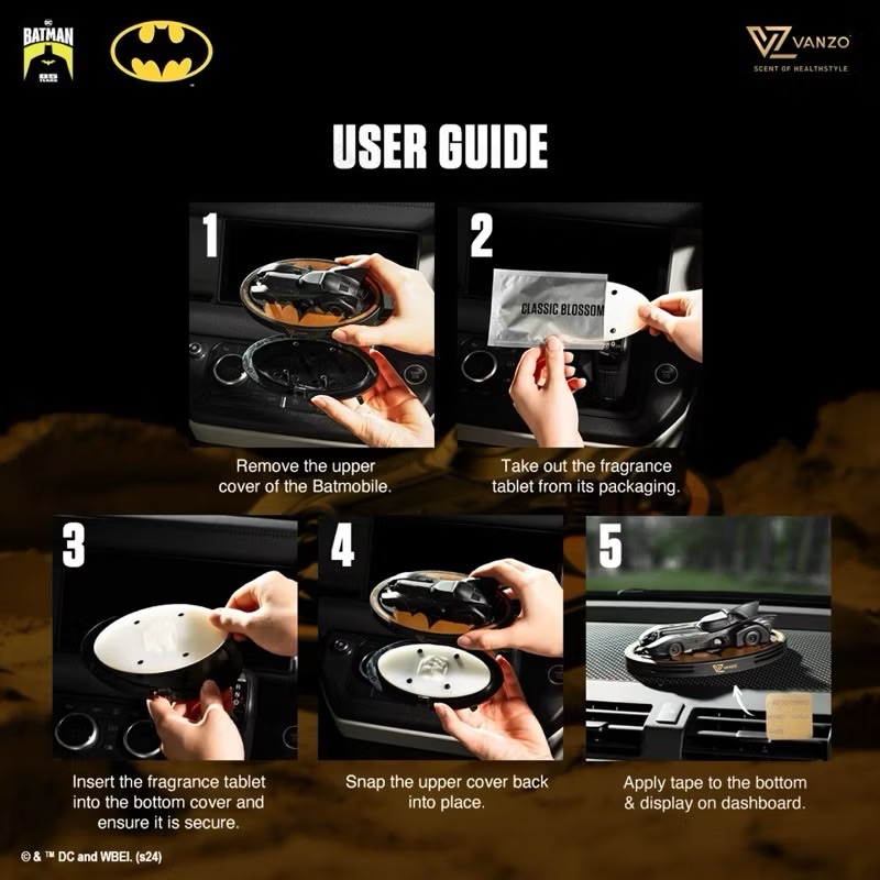 VANZO [Original] Batmobile 1989 Car Air Freshener (Batman 85th ...