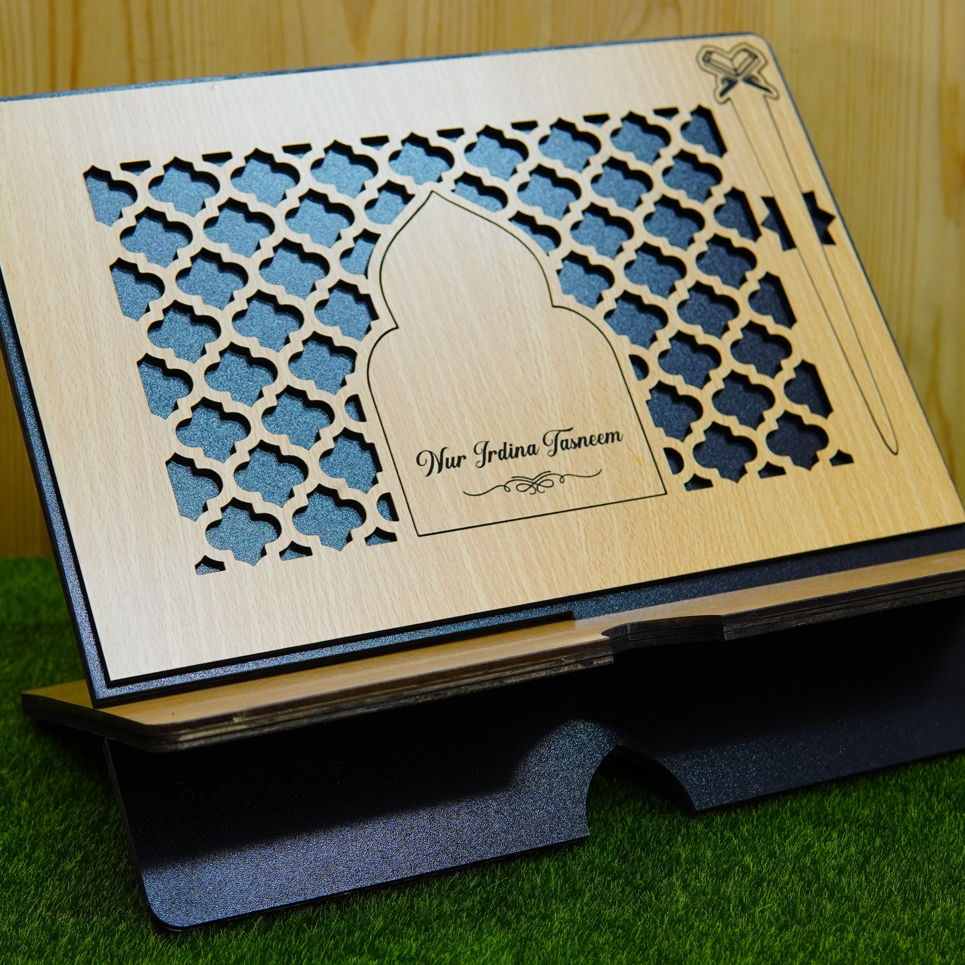 REHAL NEW DESIGN REHAL WOODEN 11MM PENUNJUK AL-QURAN BUILT IN PENUNJUK ...