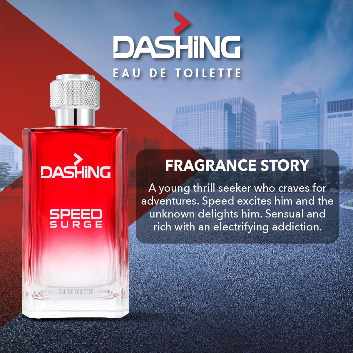 DASHING Speed Surge 100ml | EDT | Long Lasting Men Perfume | Shopee ...