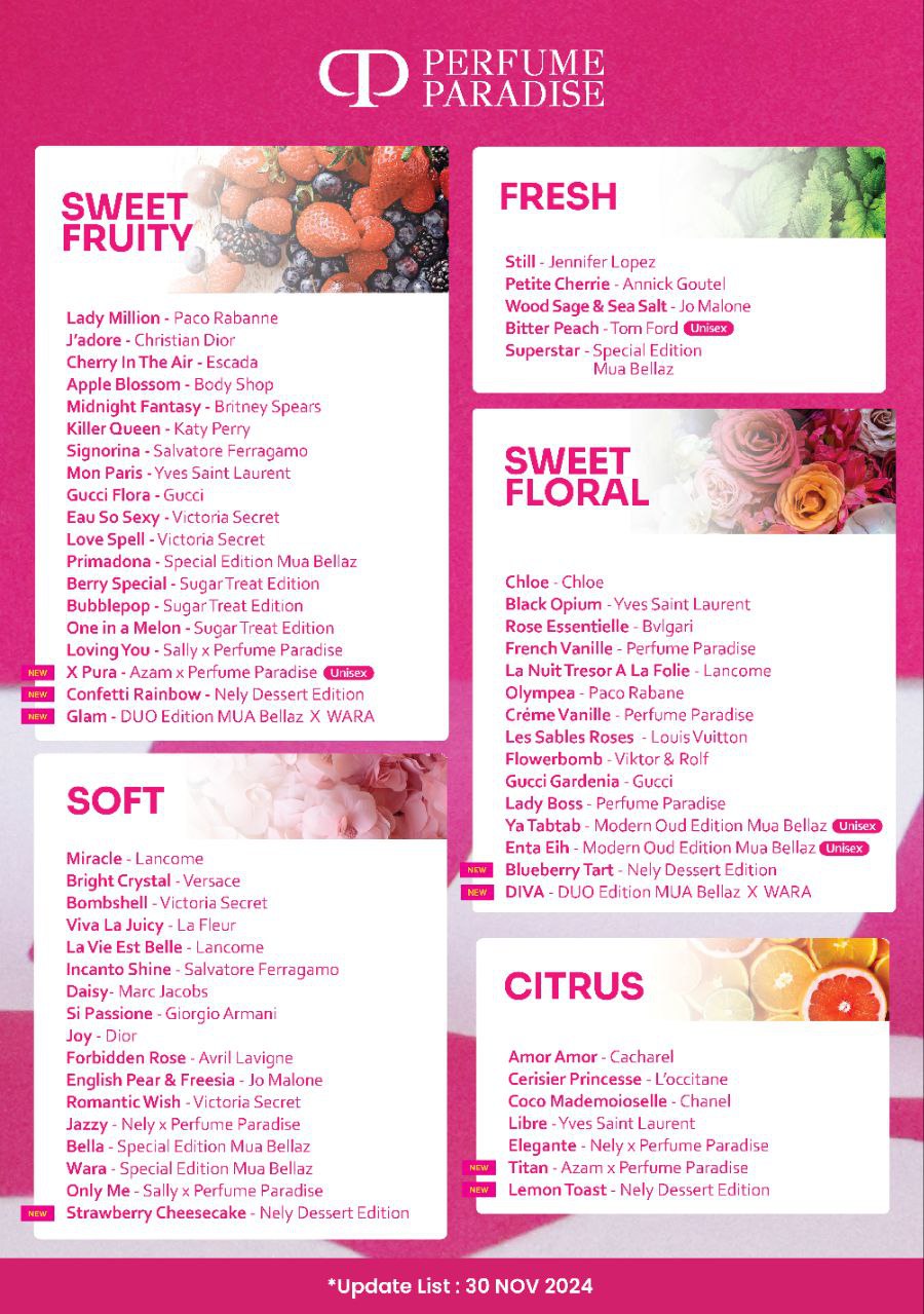 PERFUME PARADISE EXCLUSIVE FOR HER MUA BELLAZ Special Edition 30ml ...