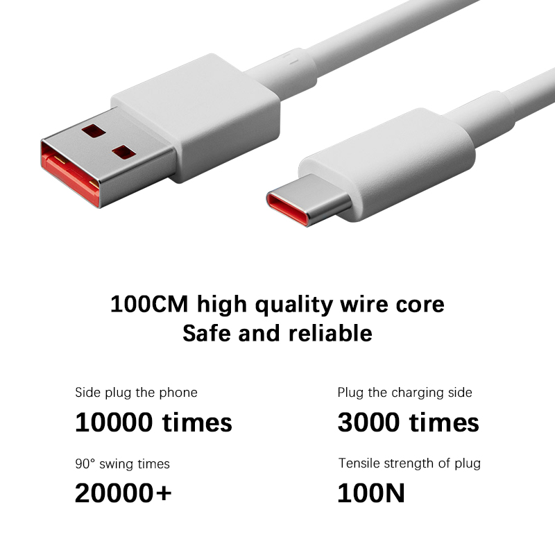 Xiaomi Type C 6A Super Quick Fast Charger 1M USB to Type-C Cable for ...