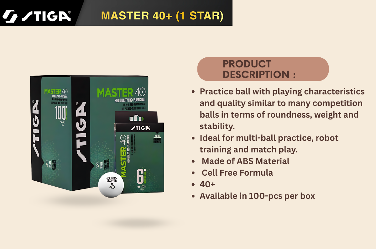 STIGA Table Tennis Multi-ball Practice Robot Training Ball Master 40+ 1 ...
