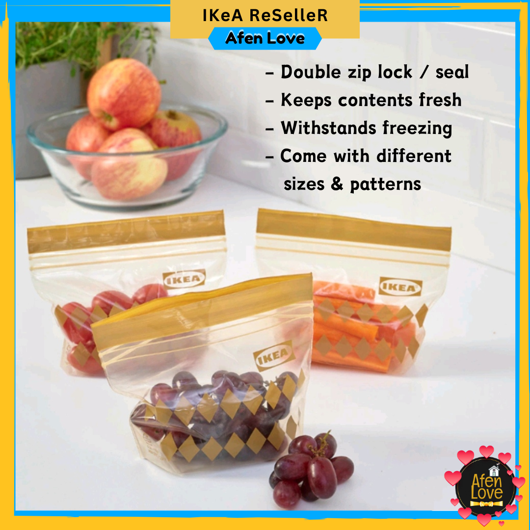 1 Pcs Zip Lock Plastic Bag IKeA_ISTAD Double Ziplock Resealable Food ...