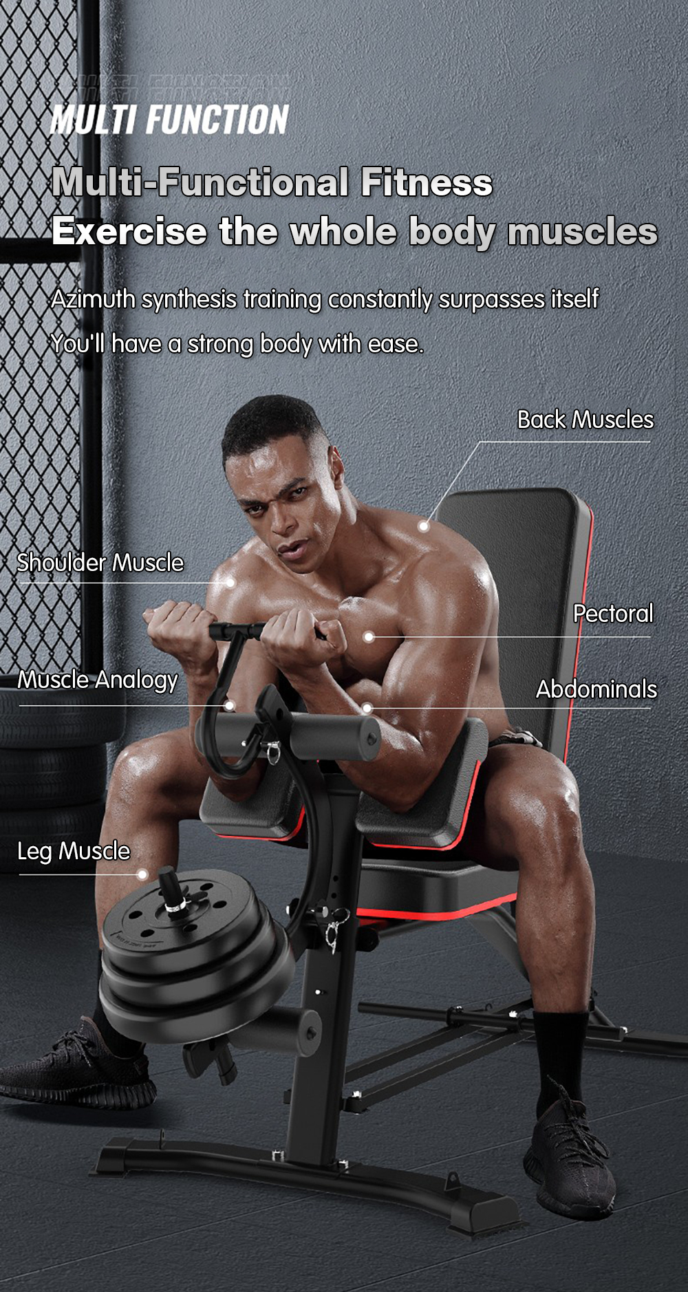KEEP Columbus Fitness Bench Press Chair Dumbbell Bench Gym Bench Sit-up ...