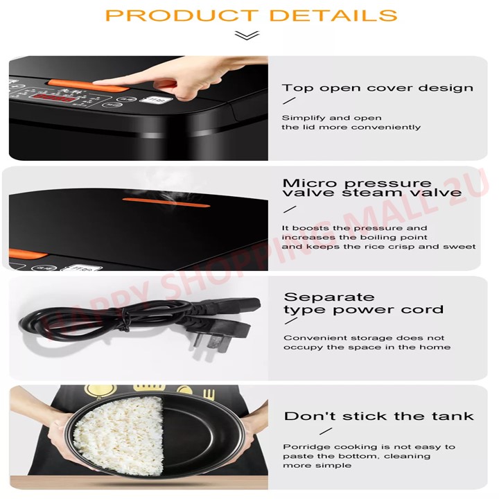 Silver Crest 5L Electric Rice Cooker Multifunction Non Stick Rice ...