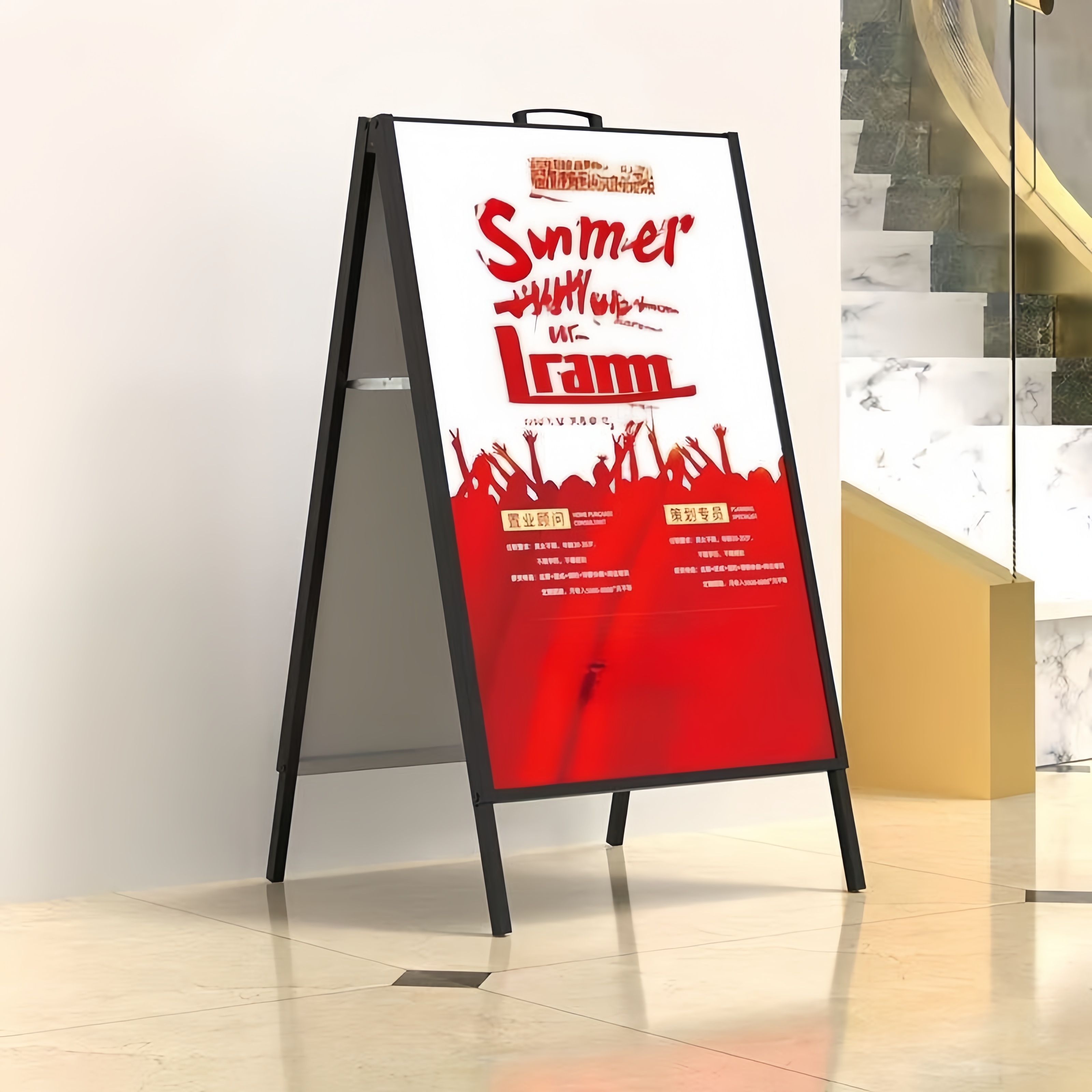 Metal Poster Display Stand Single Double Sided Outdoor Sign Board Stand ...