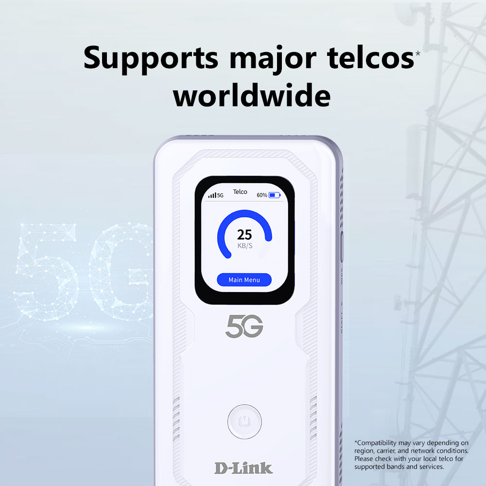 D-Link 5G NR Dual Band AX900 Wi-Fi 6 Nano Sim Card Mobile Hotspot ...