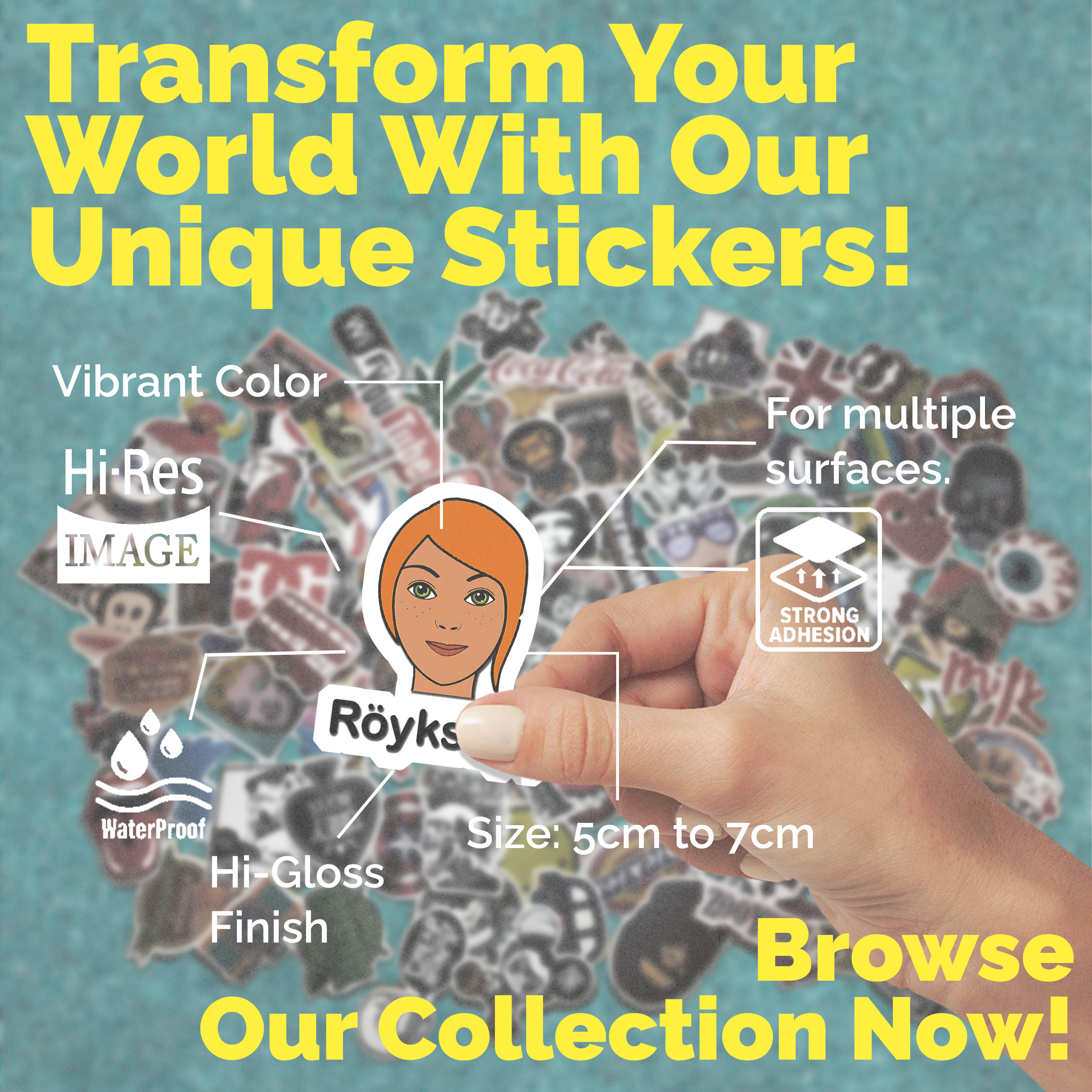 [Electronic Band Vinyl Stickers] Premium Quality, Ink Waterproof, HQ ...