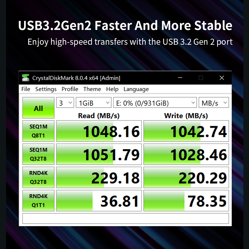 SSK Ultra Portable External SSD Storage Type C USB 3.2 Gen 2 (1050Mb/s ...