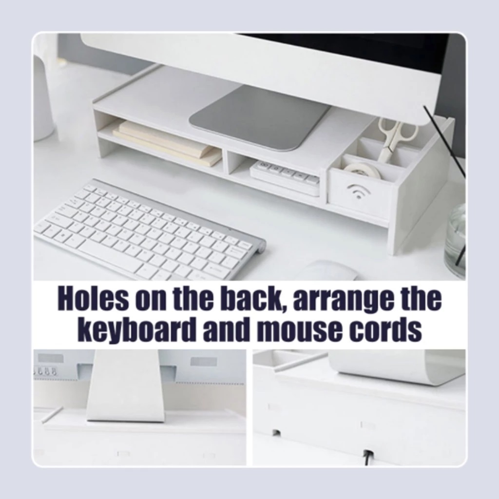 Upgraded Monitor Riser Laptop Shelf Computer Rack Stand Monitor Rack ...