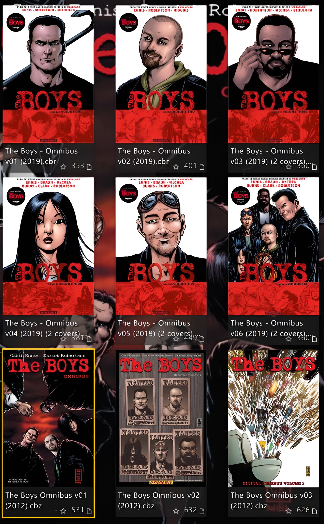 The Boys Omnibus - 2 Version - #1-6 (2019) + #1-3 (2012) Complete ...