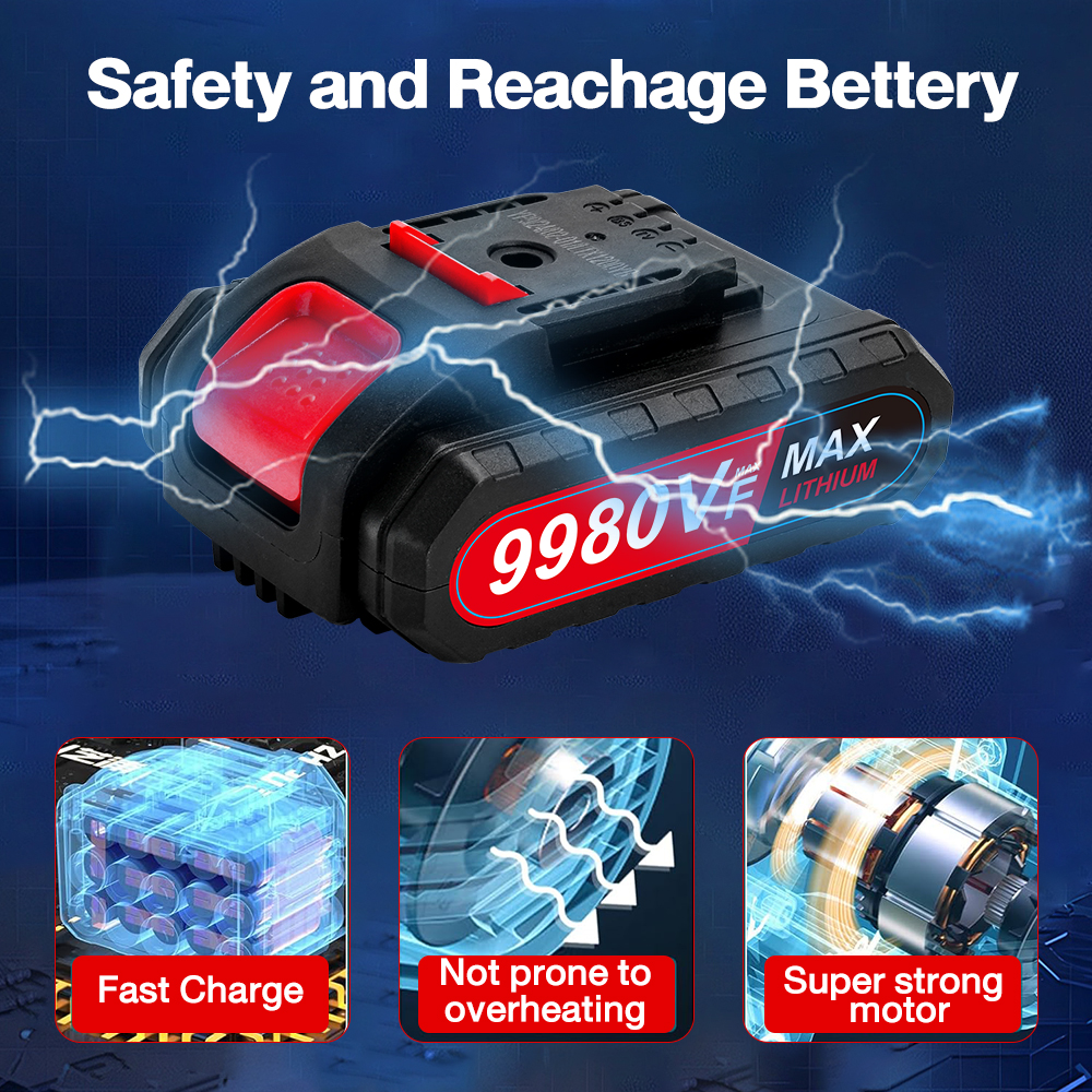 Electric Mini Cordless Chainsaw Mini Portable Chain saw Battery Wood ...