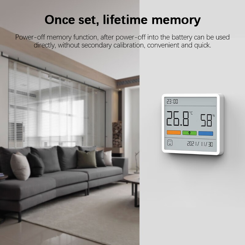 Atuman Duka Mute Temperature Humidity Clock TH1 LCD Display Home ...