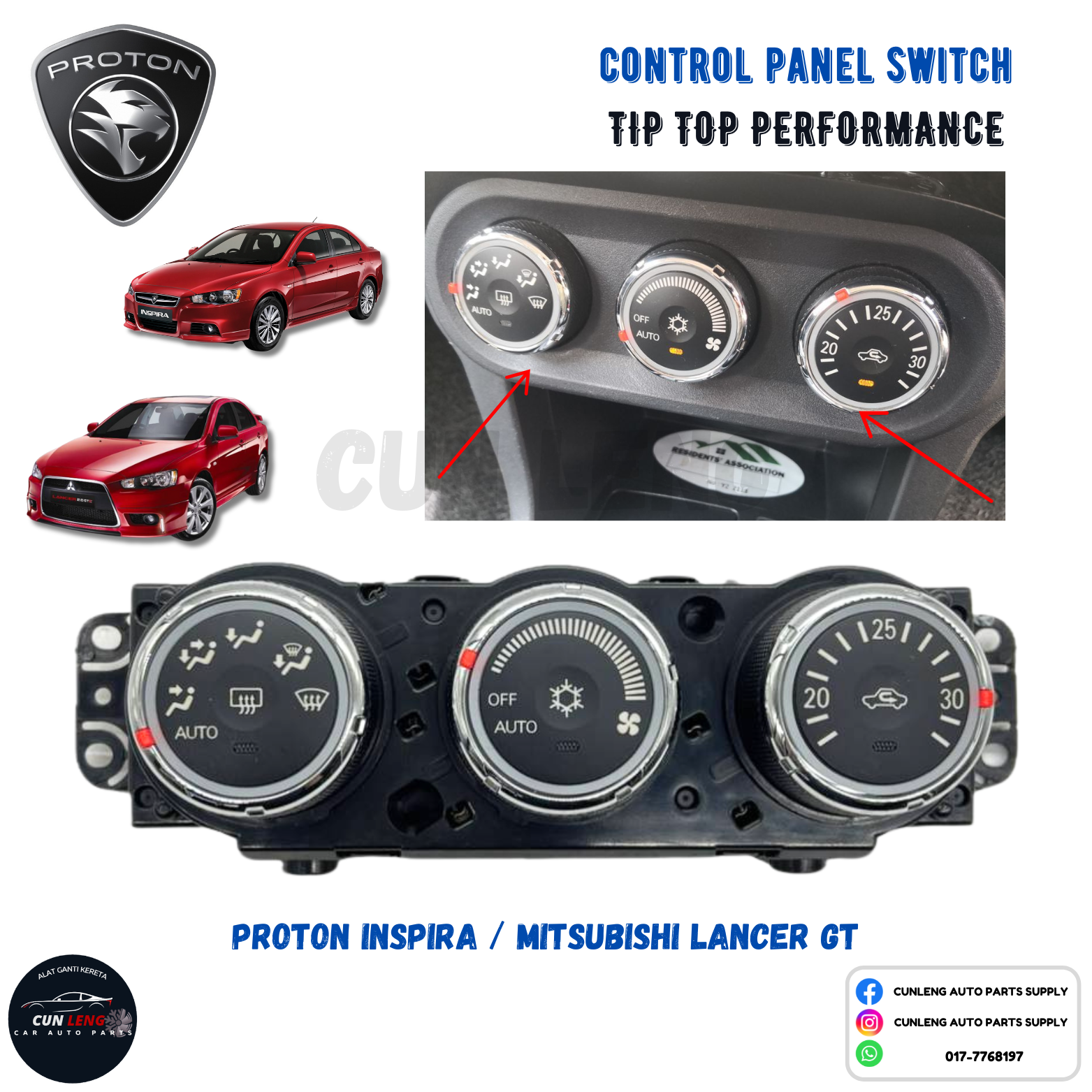 Original New - Proton Inspira / Mitsubishi Lancer Car Aircond Control ...