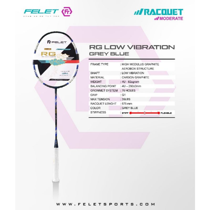 FELET RG LOW VIBRATION BADMINTON RACKET | Shopee Malaysia