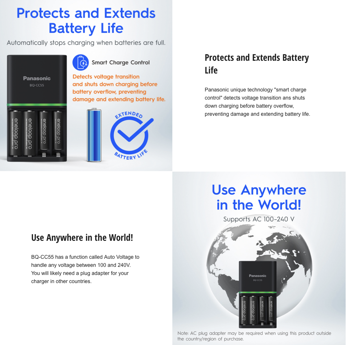 [𝐅𝐑𝐄𝐄 𝐃𝐄𝐋𝐈𝐕𝐄𝐑𝐘] PANASONIC ENELOOP PRO CHARGER + 4 PCS AA BATTERY K ...