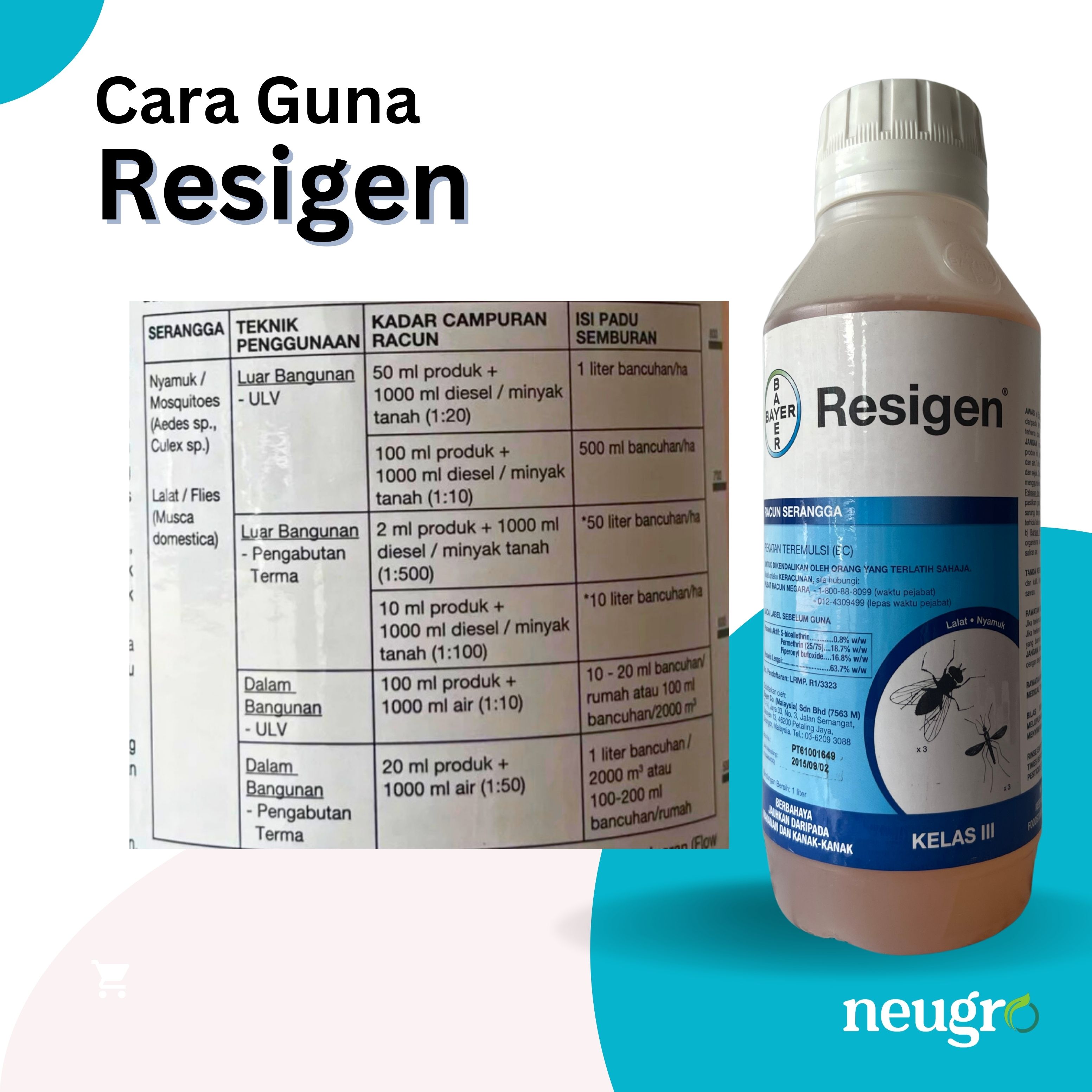 Bayer Resigen (1L) Insecticide Racun Nyamuk Aedes Ubat Nyamuk Racun ...