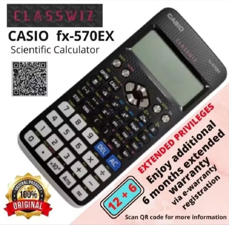 (100% ORIGINAL) CASIO FX-570EX Classwiz Standard Scientific Calculators | Shopee Malaysia