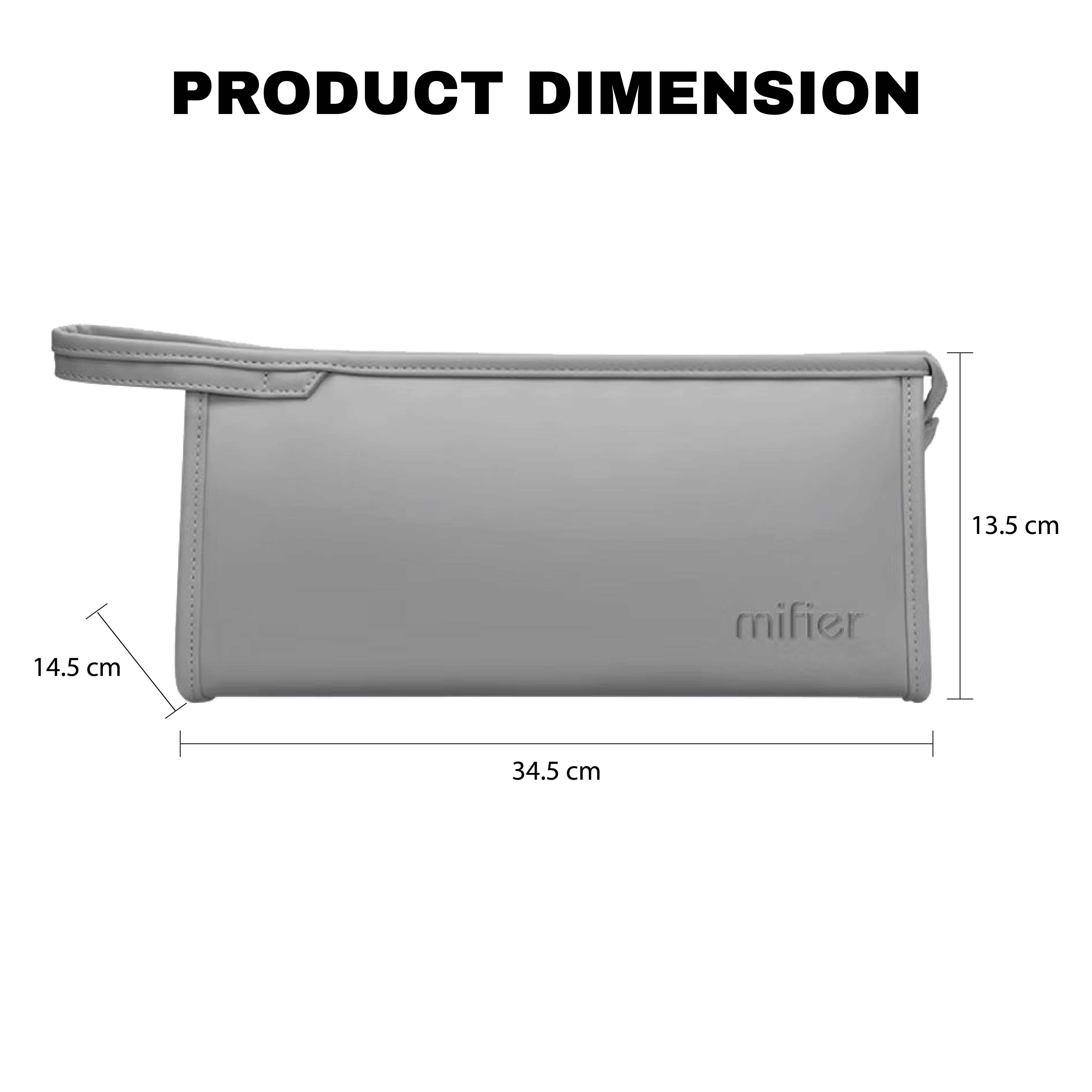 Mifier PU Leather Travel Carrying Case Portable Storage Zip Bag ...