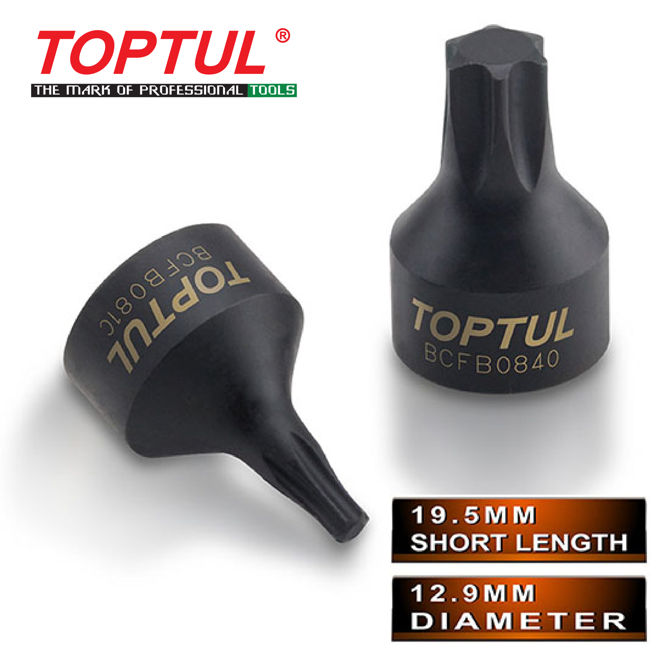 TOPTUL 1/4"DR. One-Piece Stubby Star Bit Sockets BCFB Series | Shopee ...