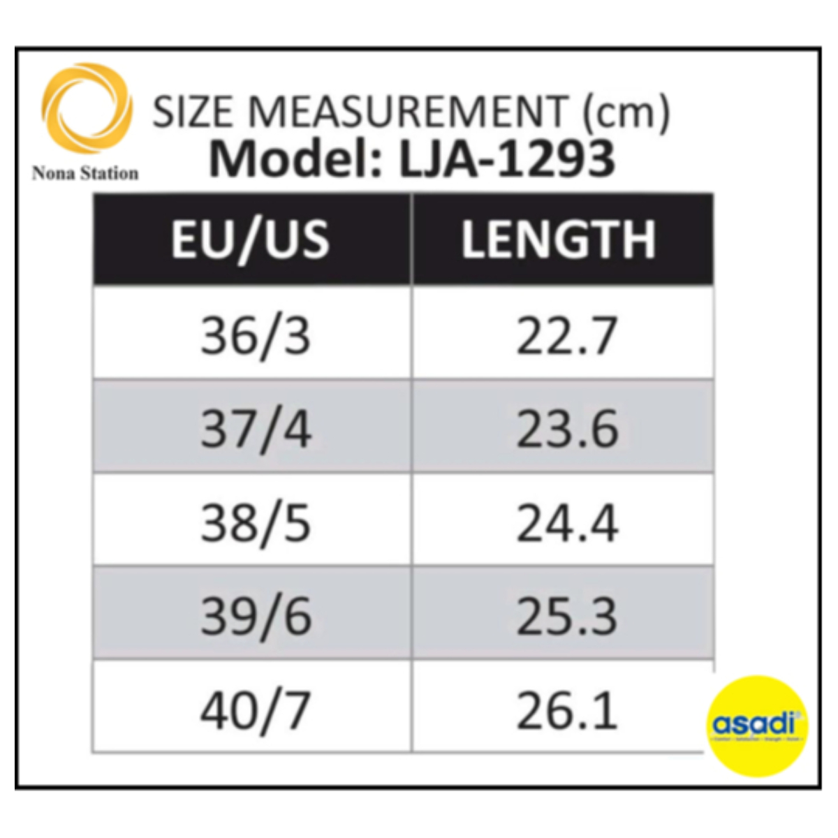 NS ASADI Women Sandals Shoes LJA-1293 Size 3 - 7 | Shopee Malaysia