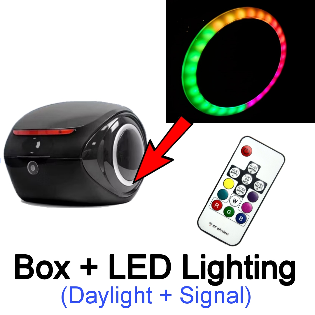MONORACK SOYO Y16ZR ALIEN TOP BOX 35L 35 LITER + LED LIGHT SIGNAL TAIL ...