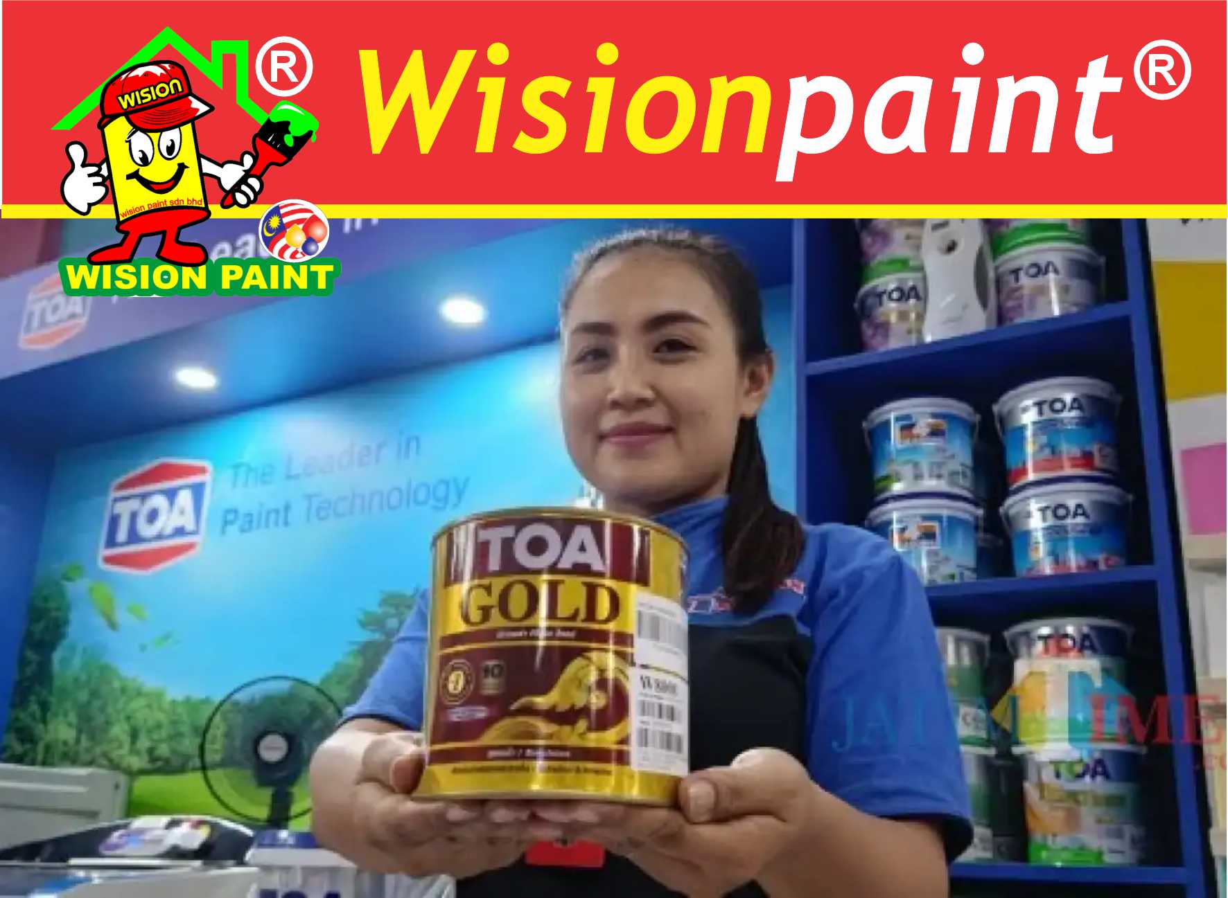 TOA GOLD PAINT ( 285ML ) ( FREE 1.5" BRUSH ) GW919 1/4GALLON - 285ML ...