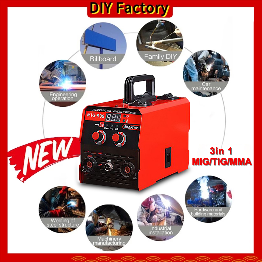 Gasless two-protection welding machine 3in1 TIG/MMA/MIGIGBT Chip ...