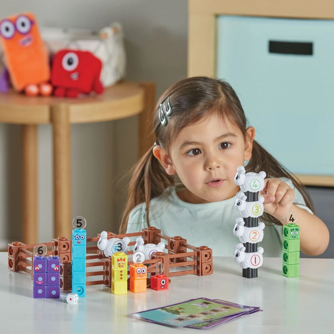 Learning Resources Numberblocks Sheep Farm MathLink Cubes Activity Set ...
