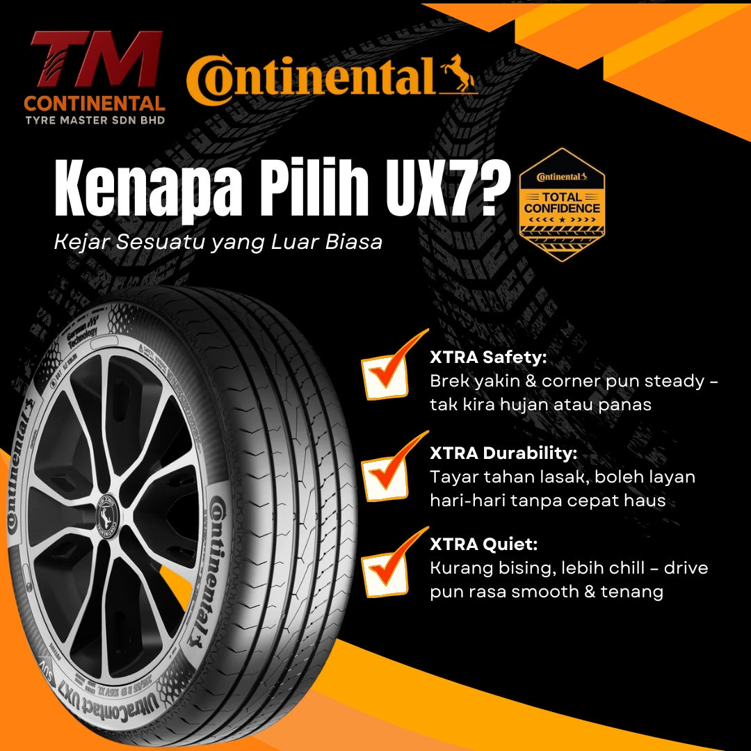 [FREE INSTALLATION] Tayar Continental UltraContact UX7 R18. | Shopee ...