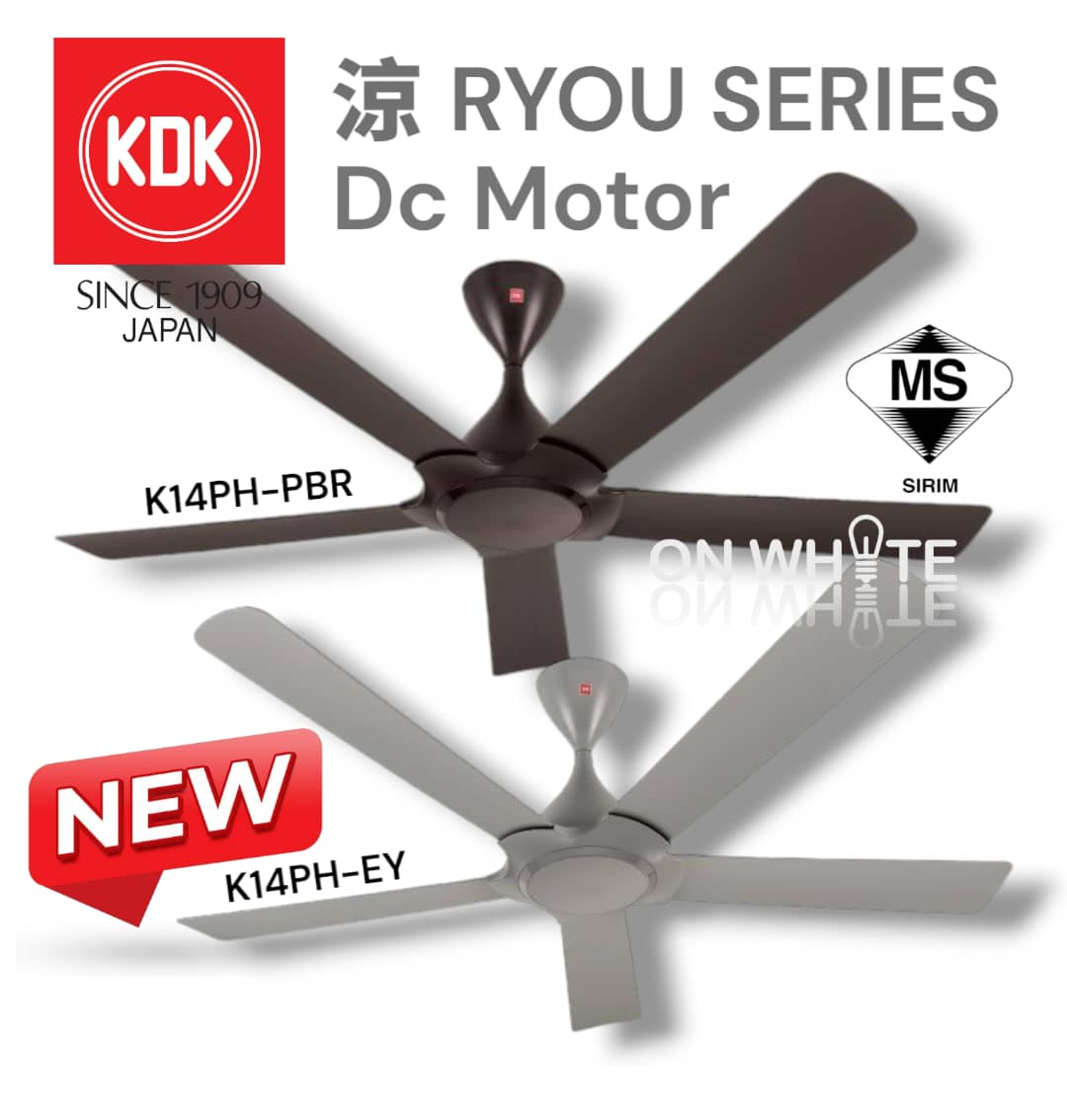 KDK REMOTE CEILING FAN 5blade 5speed K14PH - PBR / EY (56" / 140CM ...