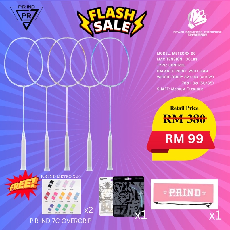 P.R IND METEORX 20 BADMINTON RACQUET (Purui/ PR) 浦锐满天星羽毛球拍 | Shopee ...