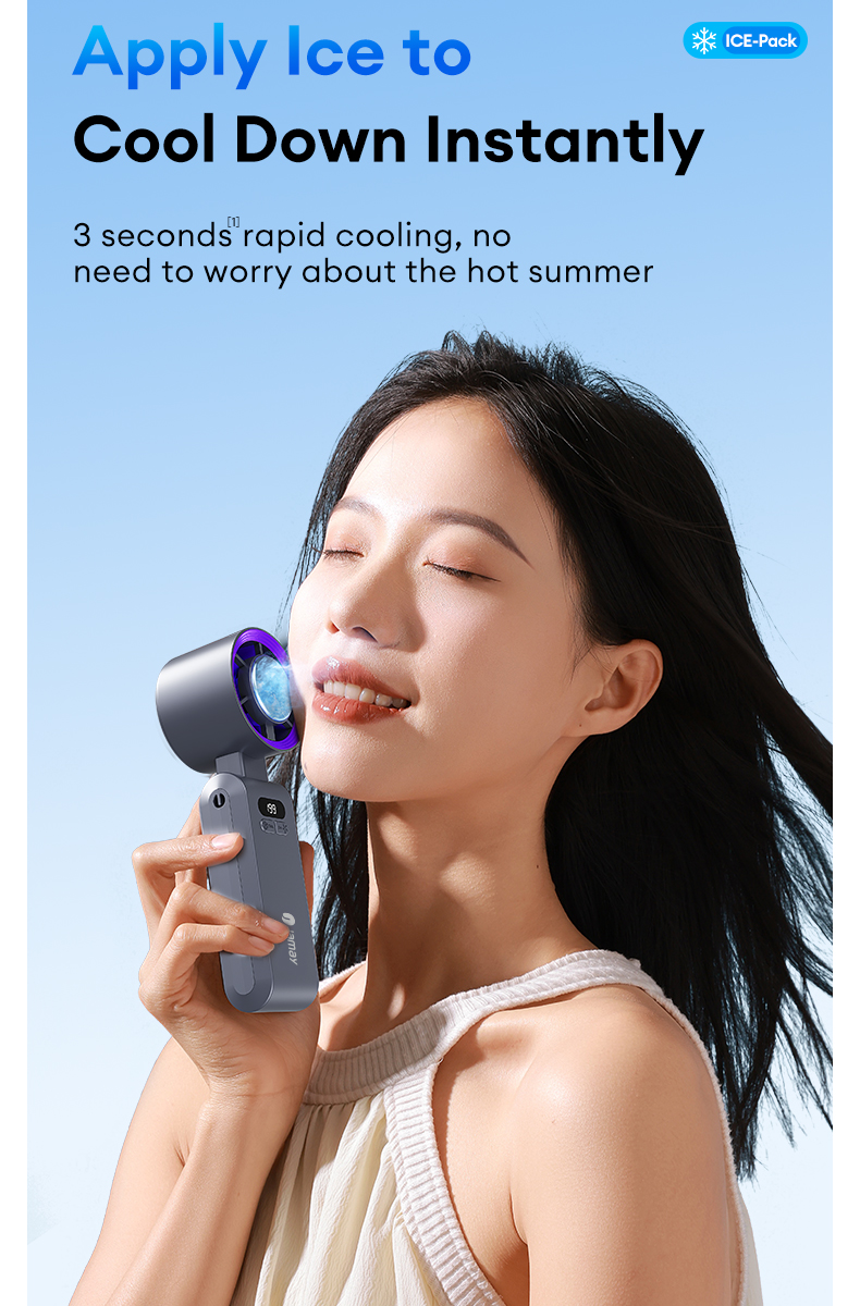 JAMAY Fan Portable Turbo Fan High Speed kipas mini 135° folding fan ...