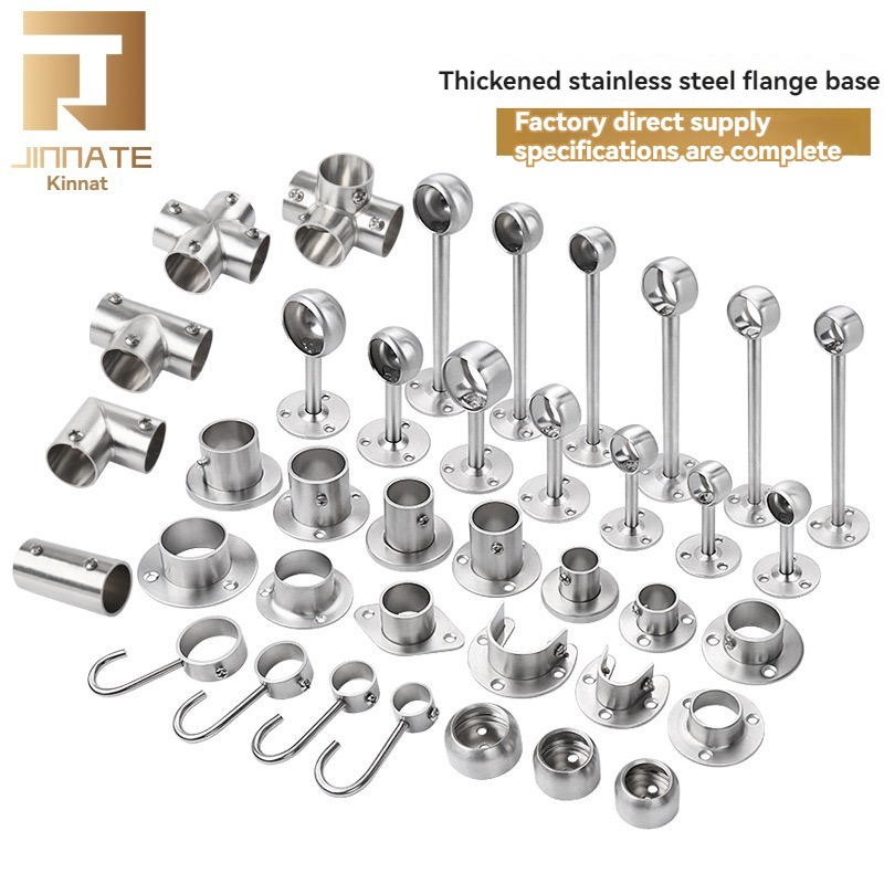 304 stainless steel flange seat hanging rod round tube open flange seat ...