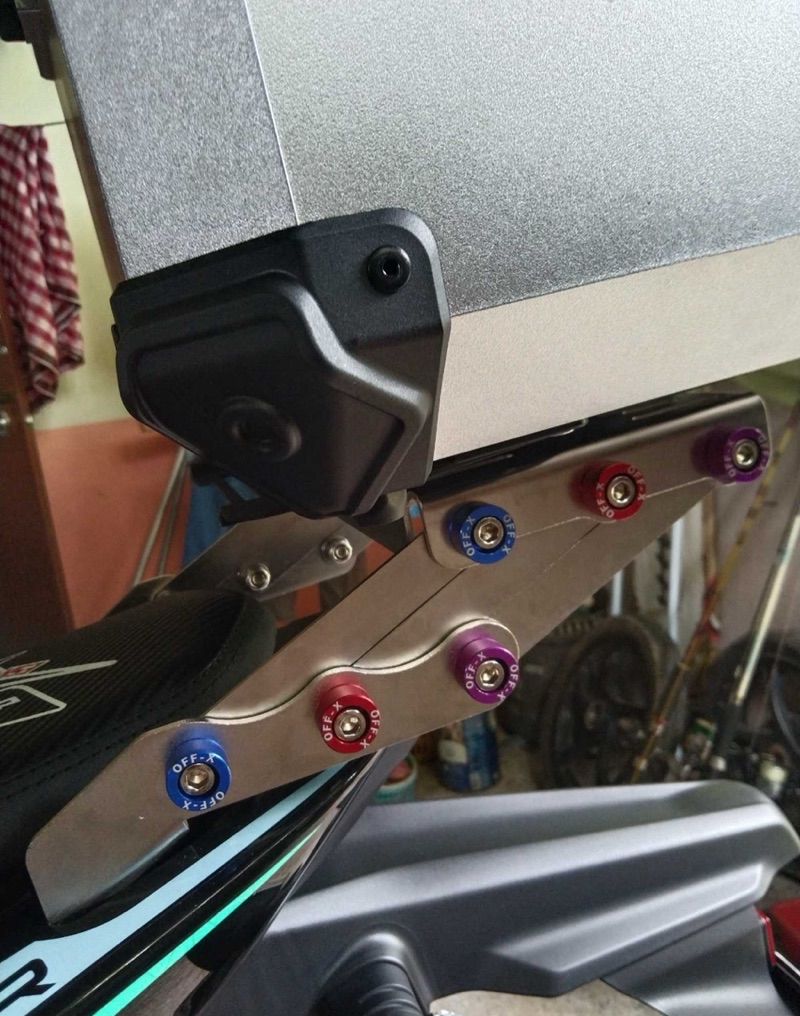 OFF-X Adjustable Stainless Steel Monorack Rack Lipat Motor Box Belakang ...