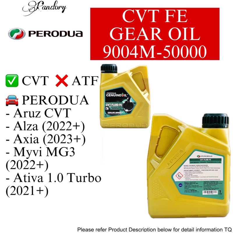 【💯ASLI】MINYAK GEAR PERODUA GEAR OIL (CVT FE)(ATF D3 DIII)(ATF D3SP ...